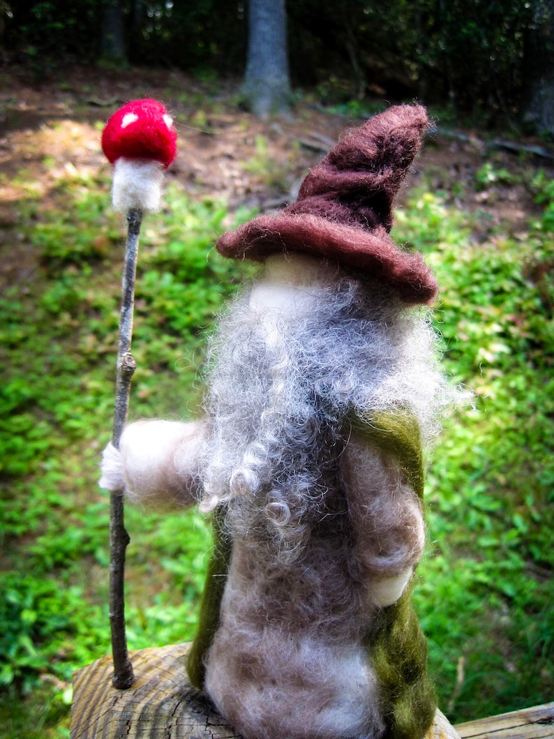 WALDORF Felted Woodland Wizard Gandalf Wool Felt Doll Lavender - Etsy