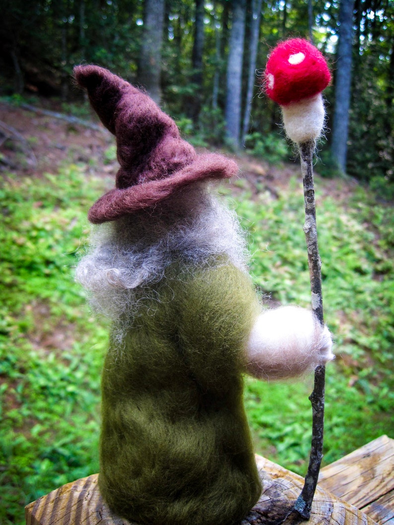 WALDORF Felted Woodland Wizard Gandalf Wool Felt Doll Lavender - Etsy