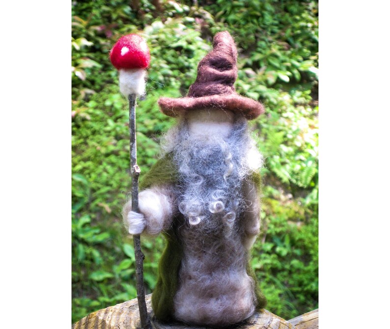 WALDORF Felted Woodland Wizard Gandalf Wool Felt Doll Lavender - Etsy