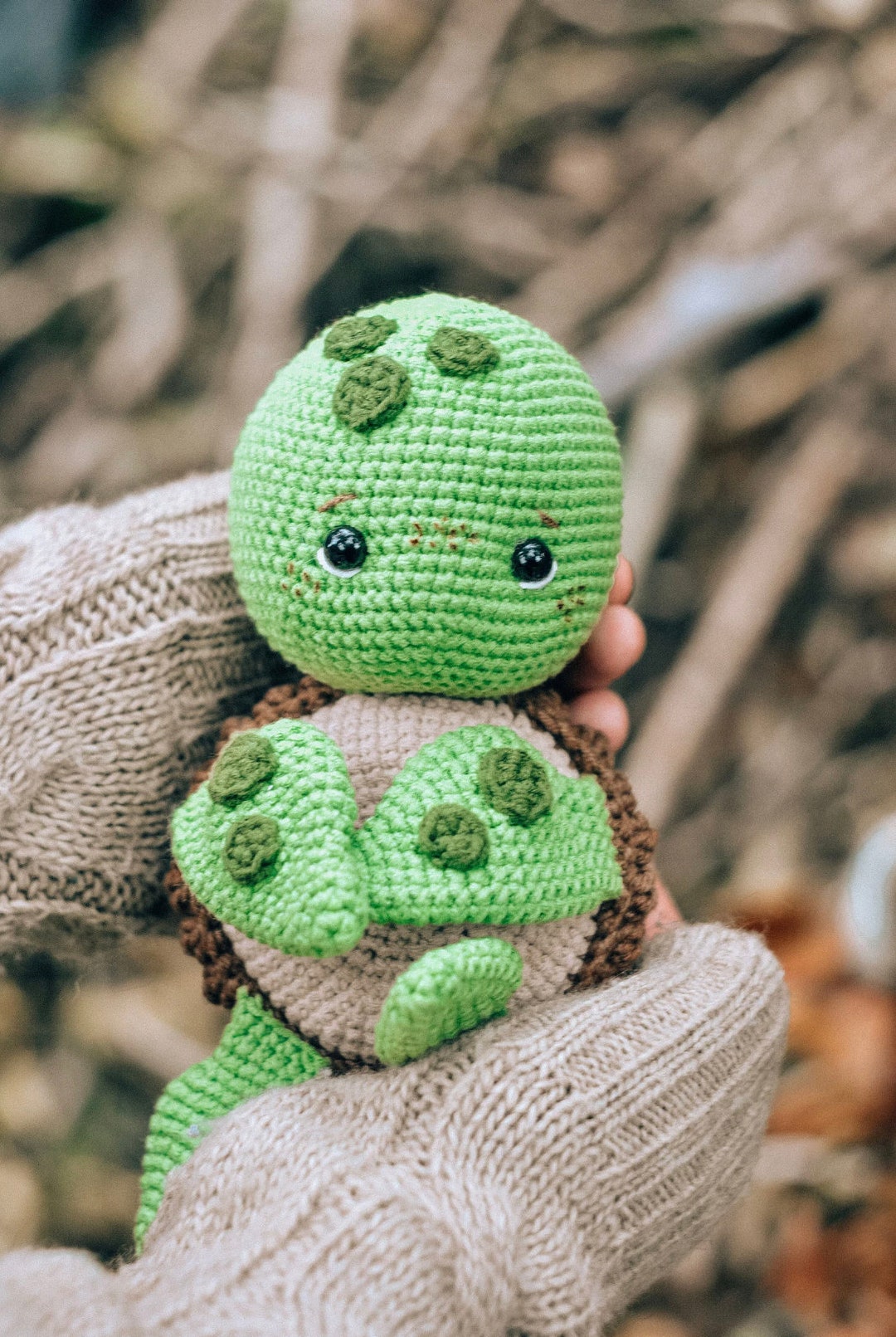 Baby Turtle Crochet Pattern, Cute Crochet Turtle Pattern, Crochet Toy ...