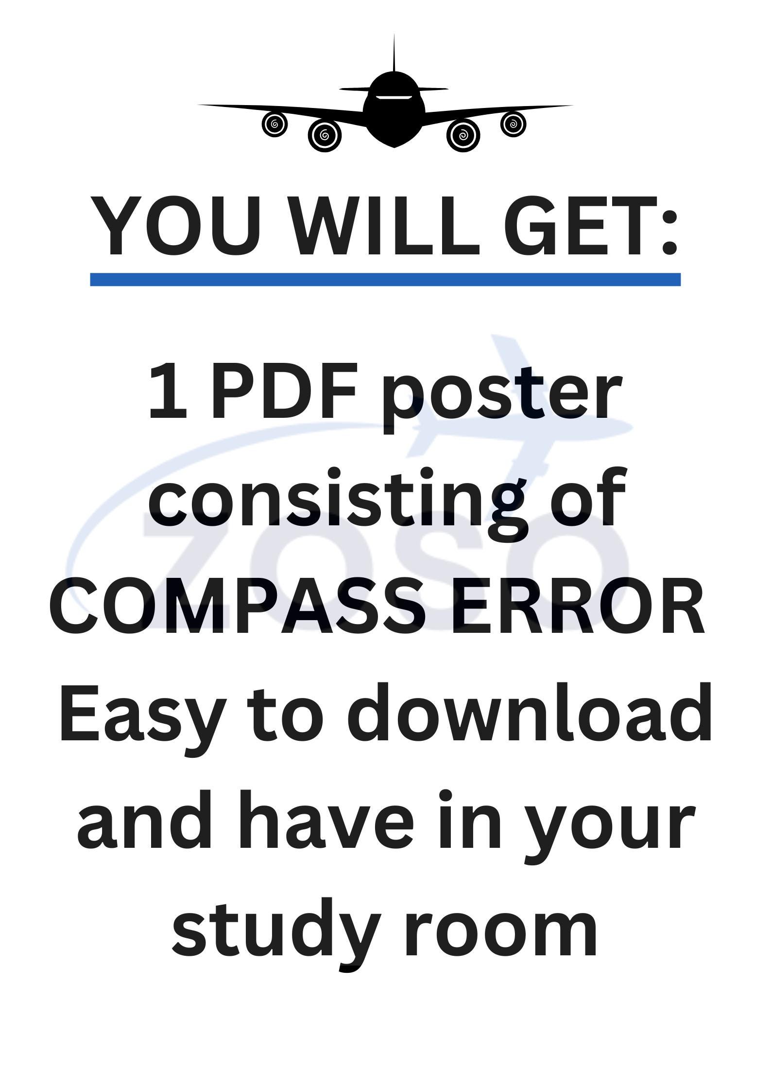 Aviation Compass Error Printable UNOS | Flight Training Template ...