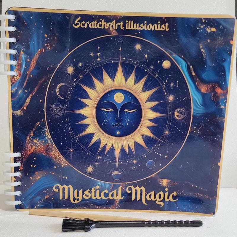 Scratch Art Coloring Book - Etsy