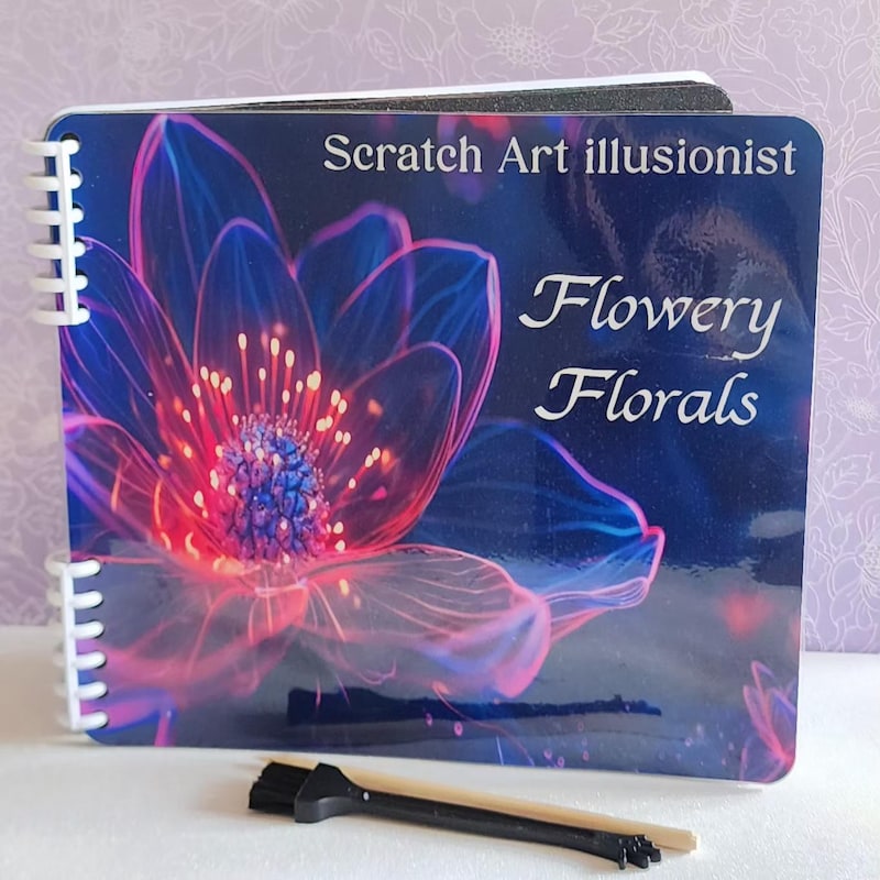Scratch Art Coloring Book - Etsy