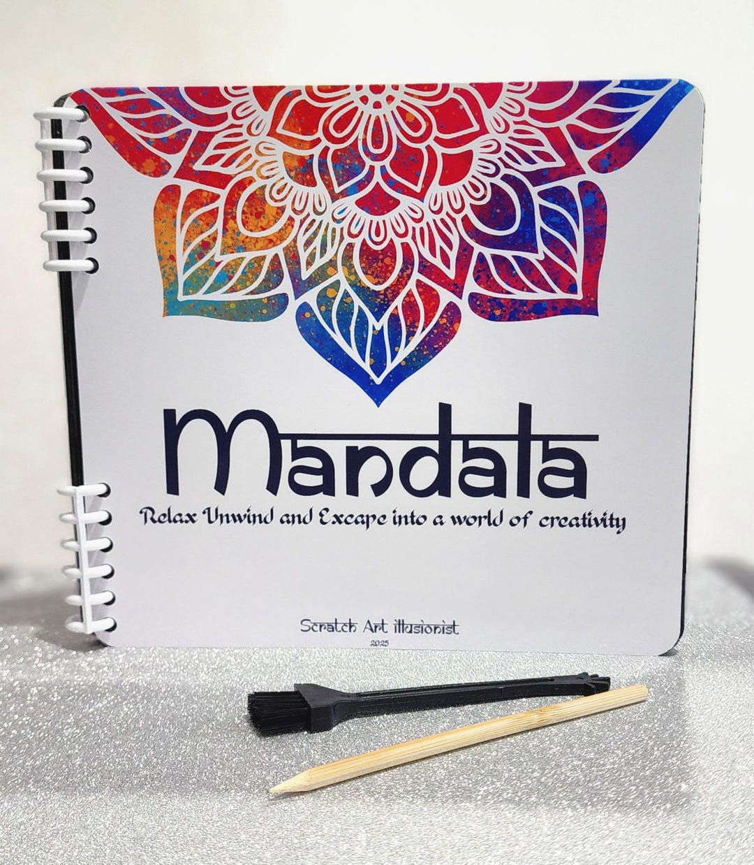Mandala Scratch Art Coloring Book Activity, Easy Simple Coloring Fun ...