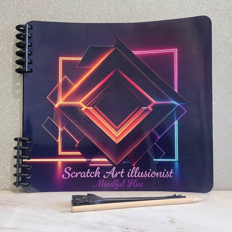 Scratch Art Coloring Book - Etsy