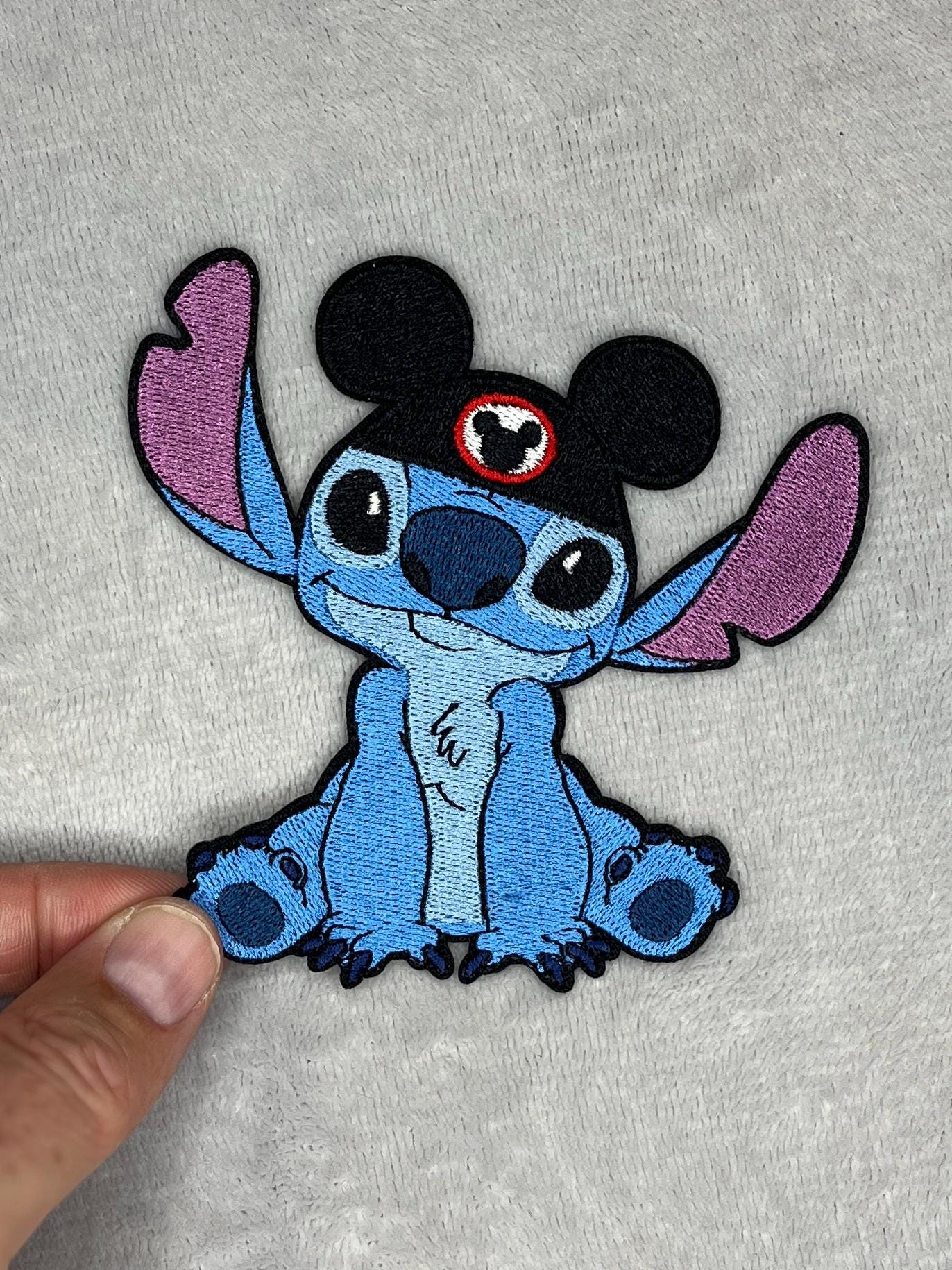Stitch With Mouse Ears Embroidered Iron-on - Etsy