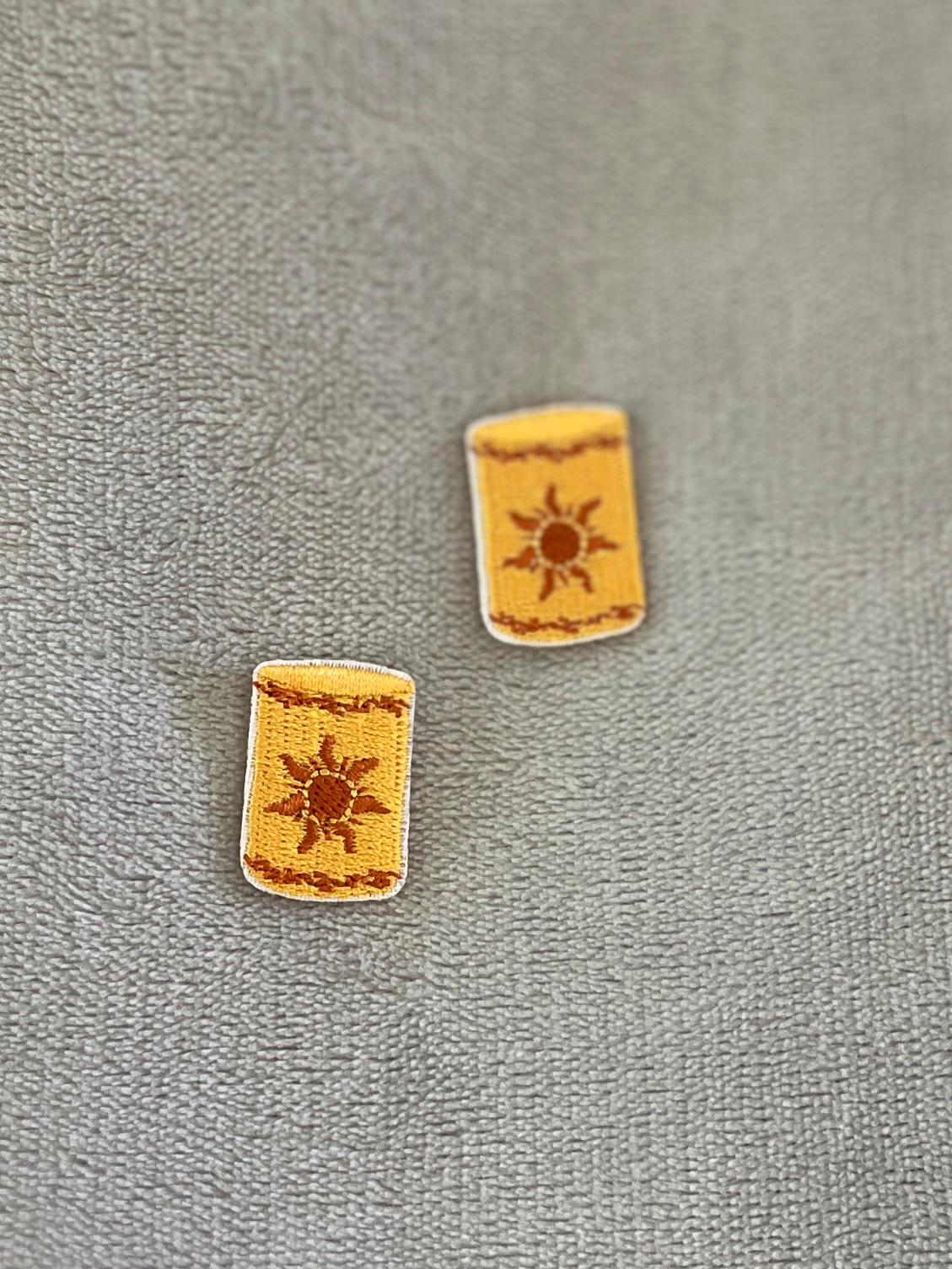 Tangled Mini Patches | 1x1 Inch Embroidered Iron-on | Pascal & Floating ...