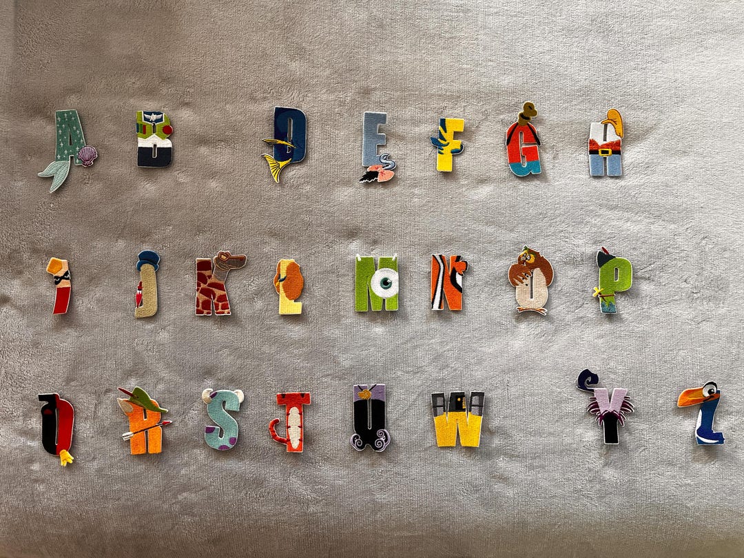 Disney-inspired Alphabet Patches #3 | A-Z Letters | Embroidered Iron-on ...