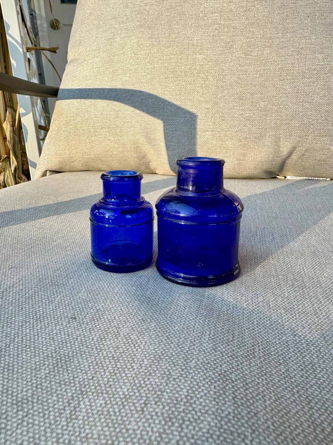 Early 1900s Cobalt Blue Ink Well Jars, Ink Bottle Antique, 2 Sizes - Etsy
