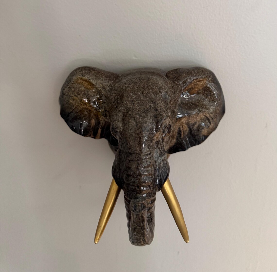 Elephant Head Wall Hanging Hook, Home Wall Decor Accent Piece, 6.5 X 5 ...