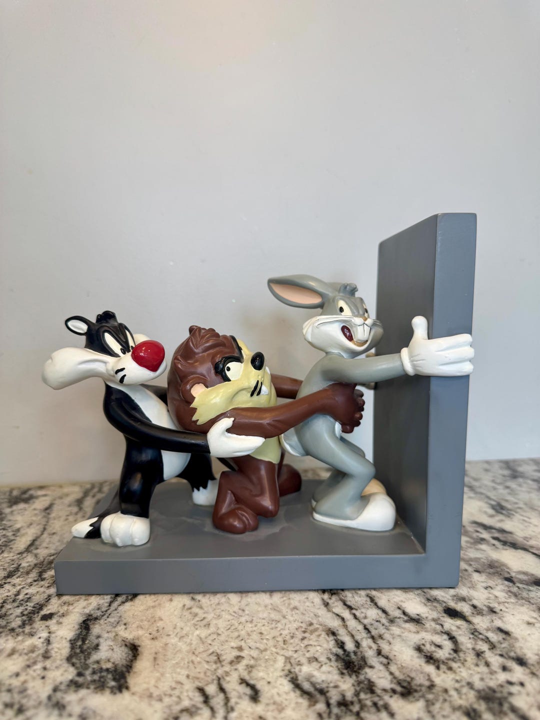 Vintage 1996 Looney Tunes Bookend - Bugs Bunny, Tasmanian Devil ...