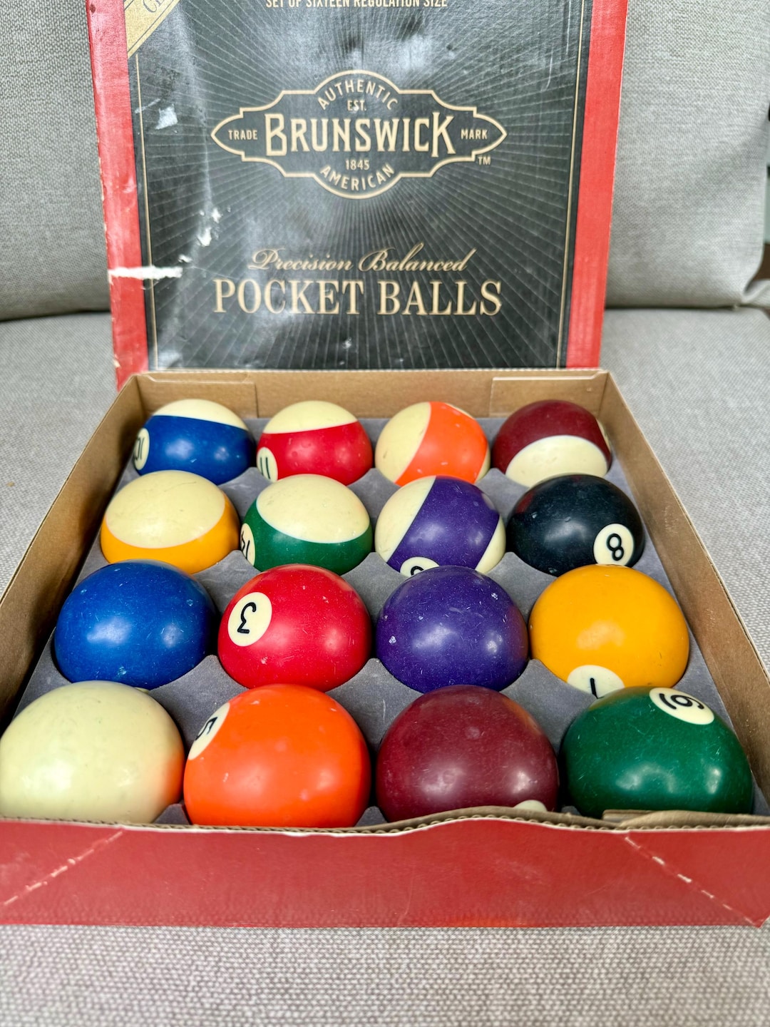 Vintage Brunswick Centennial Precision Balanced Pocket Balls ...