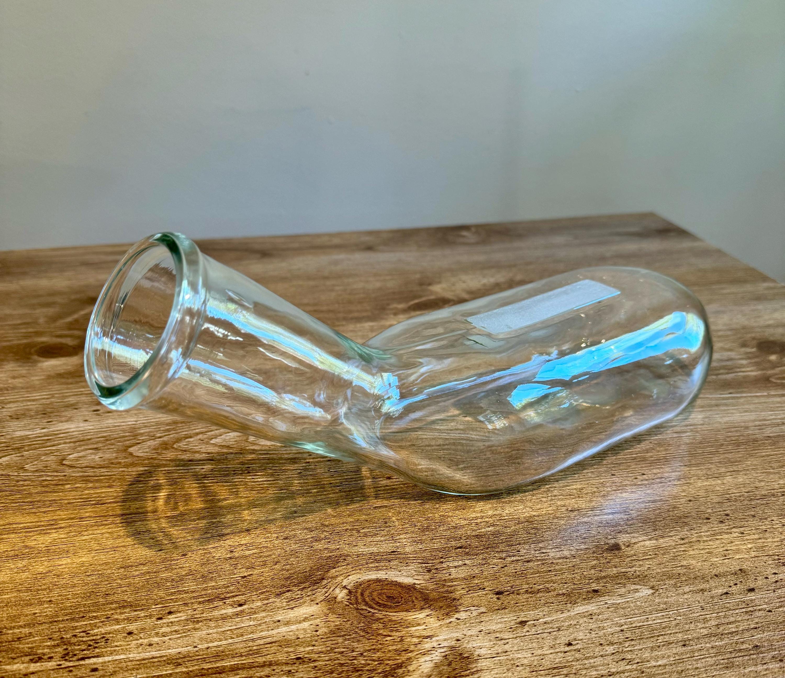 Vintage Clear Glass Hospital Urinal Bottle / Bedpan - Medical Antique ...