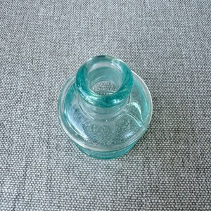 STUNNING 1890s Stafford Ink Aqua Round Inkwell Ink Bottle Embossed ...