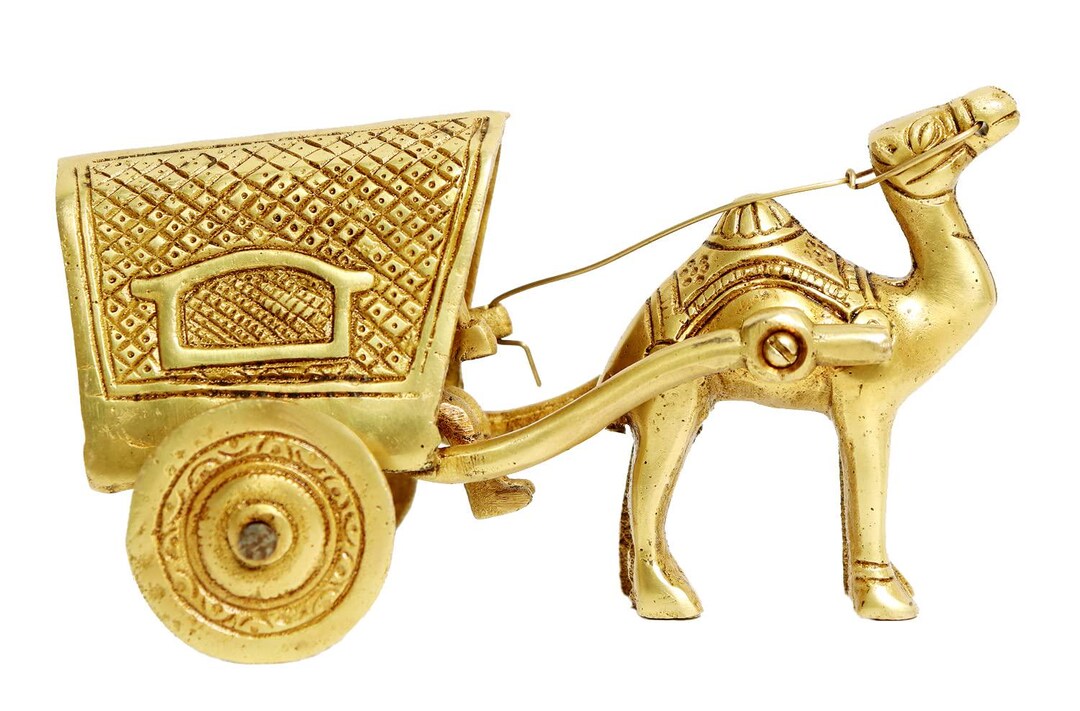 Handicrafts Metal Traditional Camel Cart Decorative Vintage Style Table ...