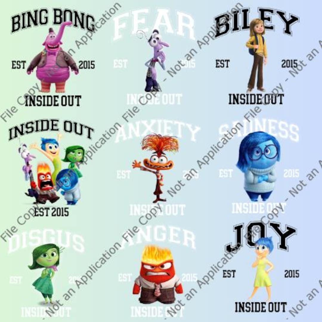 Disney Inside Out 2 PNG, Clipart Bundle, Inside Out 2 Download, Inside ...
