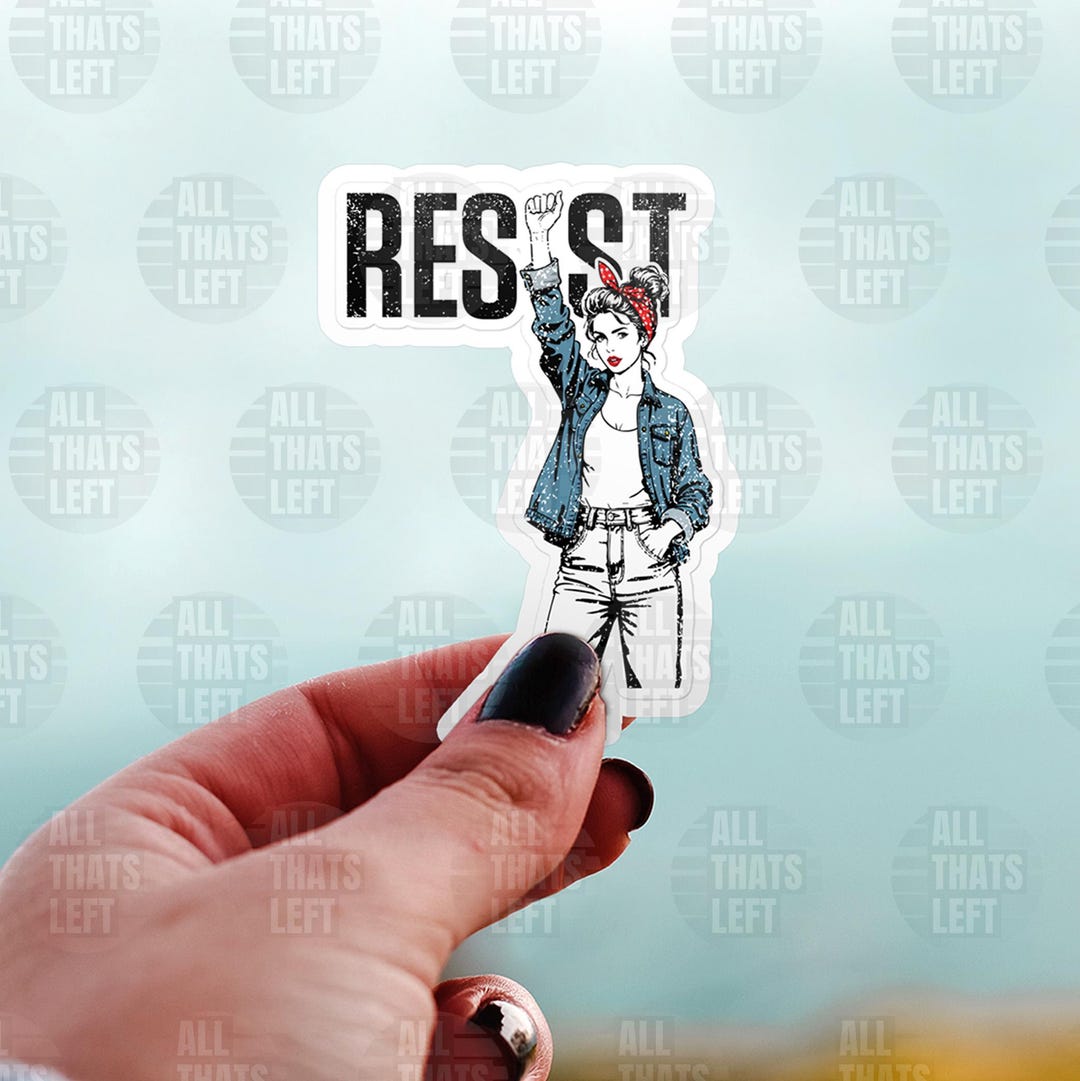 RESIST Rosie the Riveter Retro Fist Stickers | Anti-trump Decal ...
