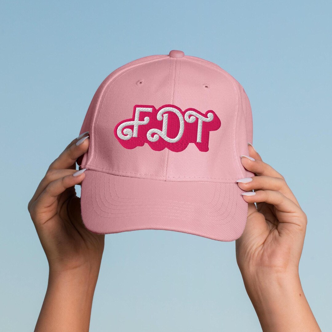 FDT F Donald Trump Barbie-style Font Two-sided Embroidered Dad Baseball ...