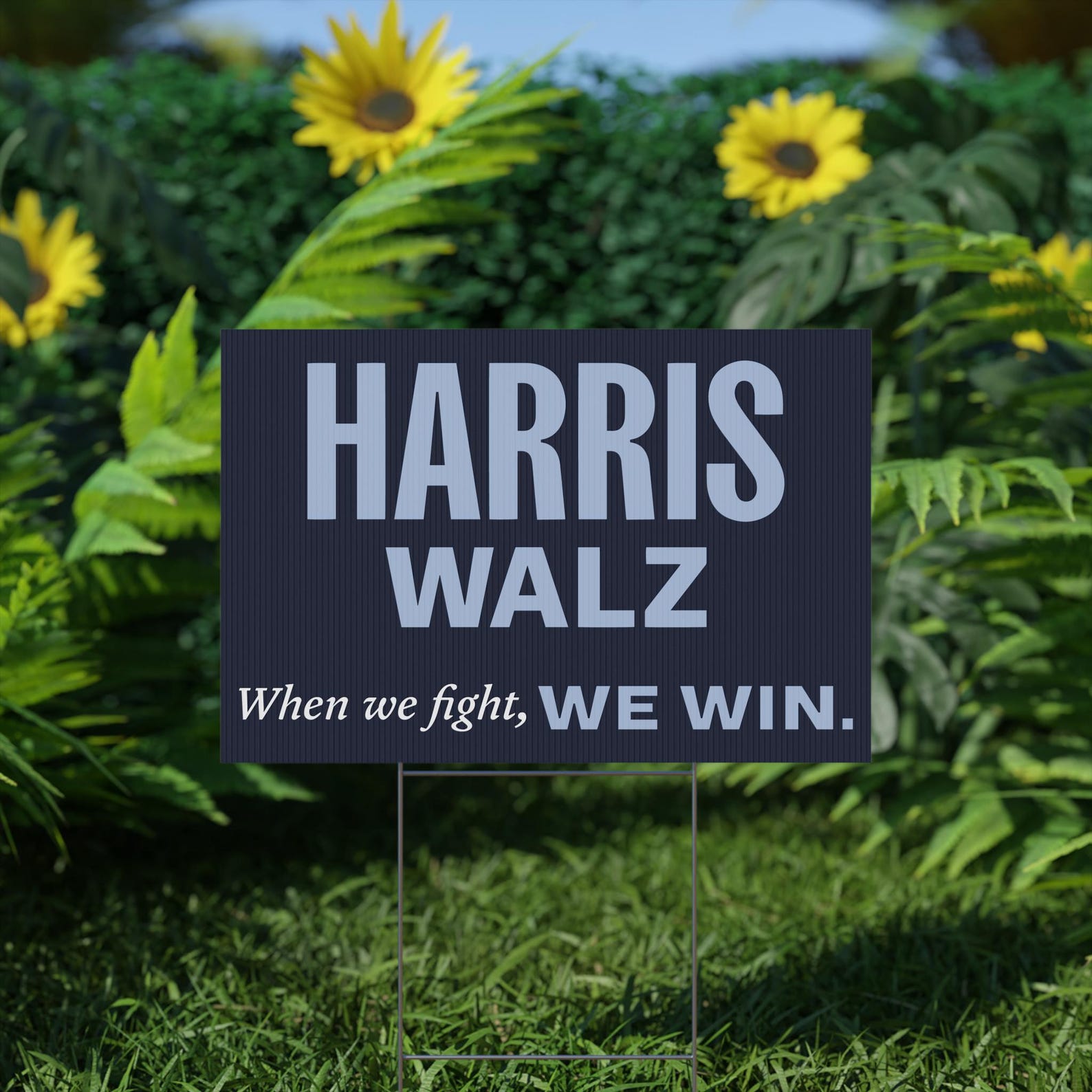 Kamala Harris Walz Plastic Yard Sign, Logo, Two-sided, Outdoor Plastic ...