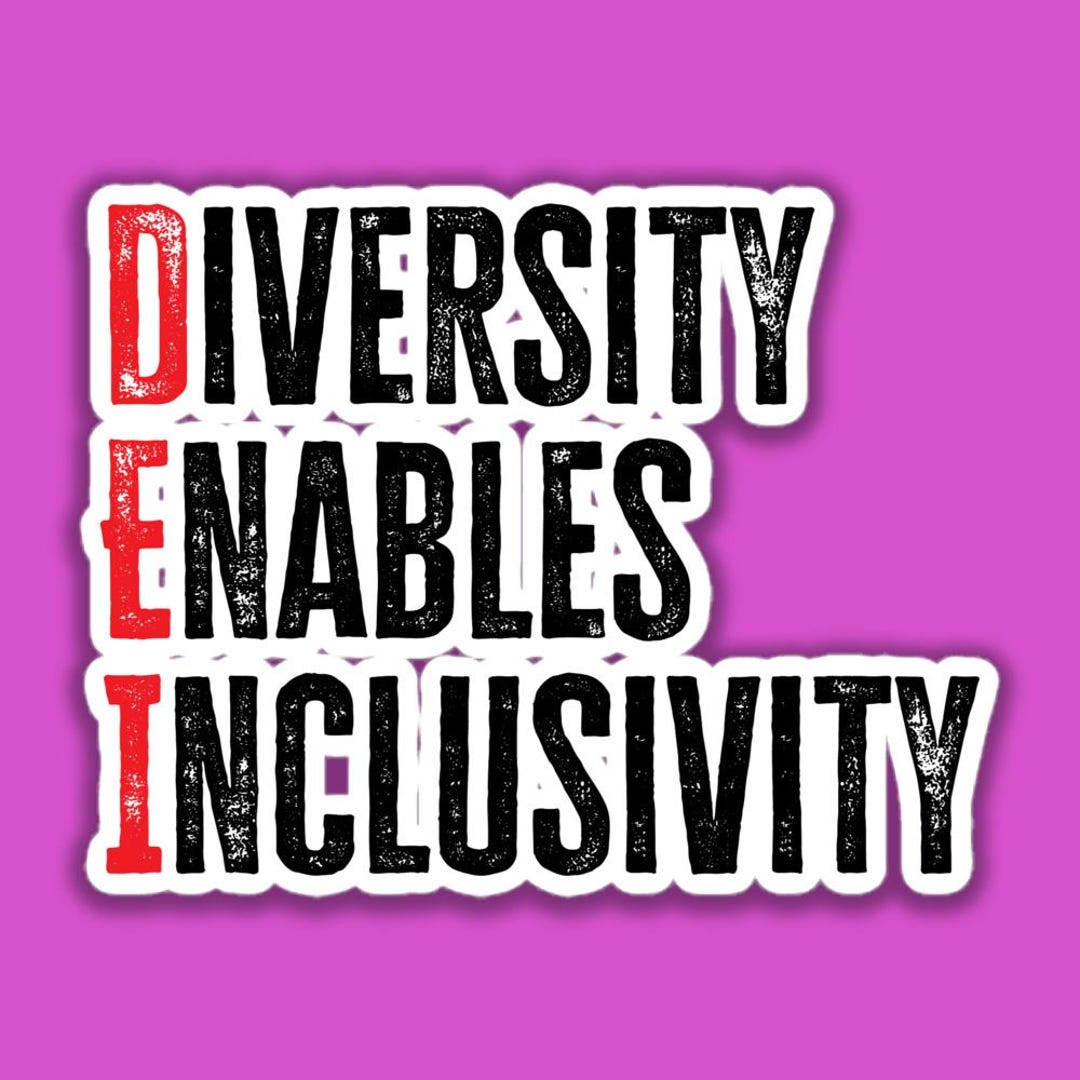 DEI Diversity Enables Inclusivity Bold Die-cut Vinyl Stickers, Anti ...
