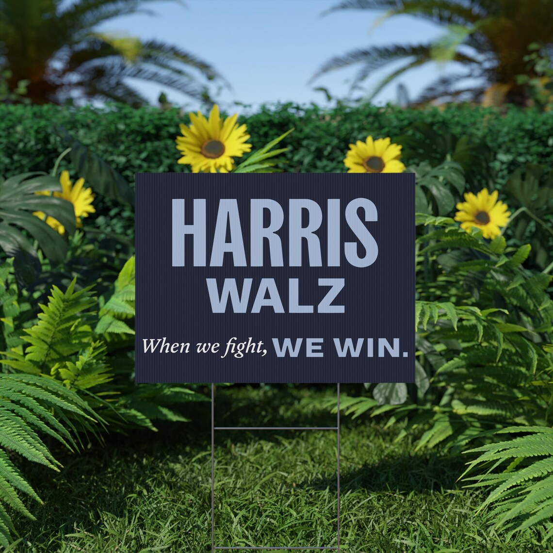 Kamala Harris Walz Plastic Yard Sign, Logo, Two-sided, Outdoor Plastic ...