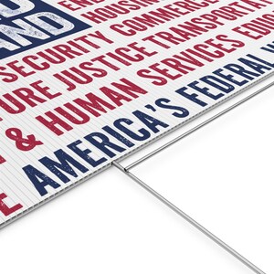 United We Stand Federal Departments Flag Yard Sign | Anti-doge F ELON ...