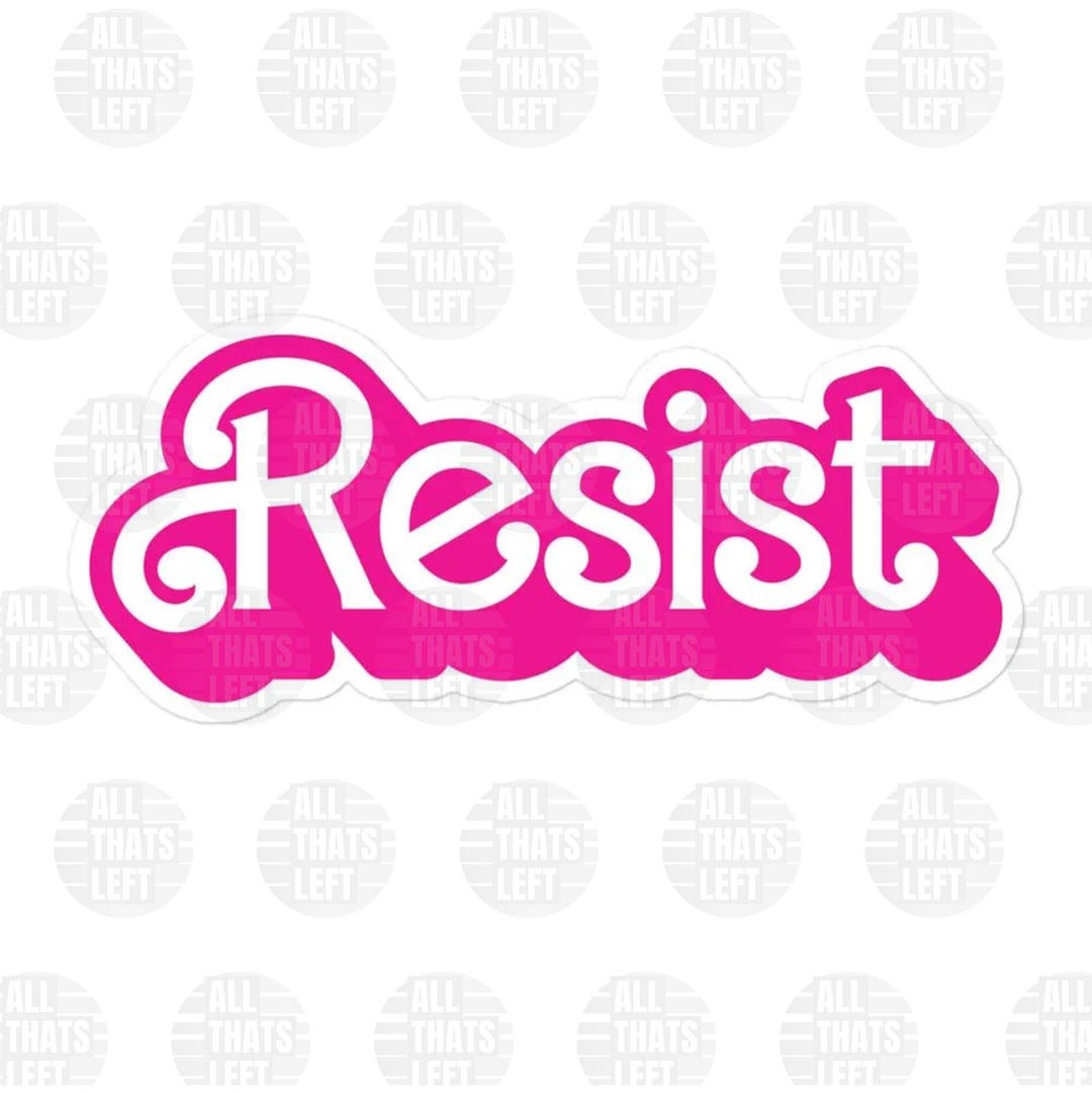 Resist Pink Font In/outdoor Die-cut Stickers, Anti-trump, Democrat ...