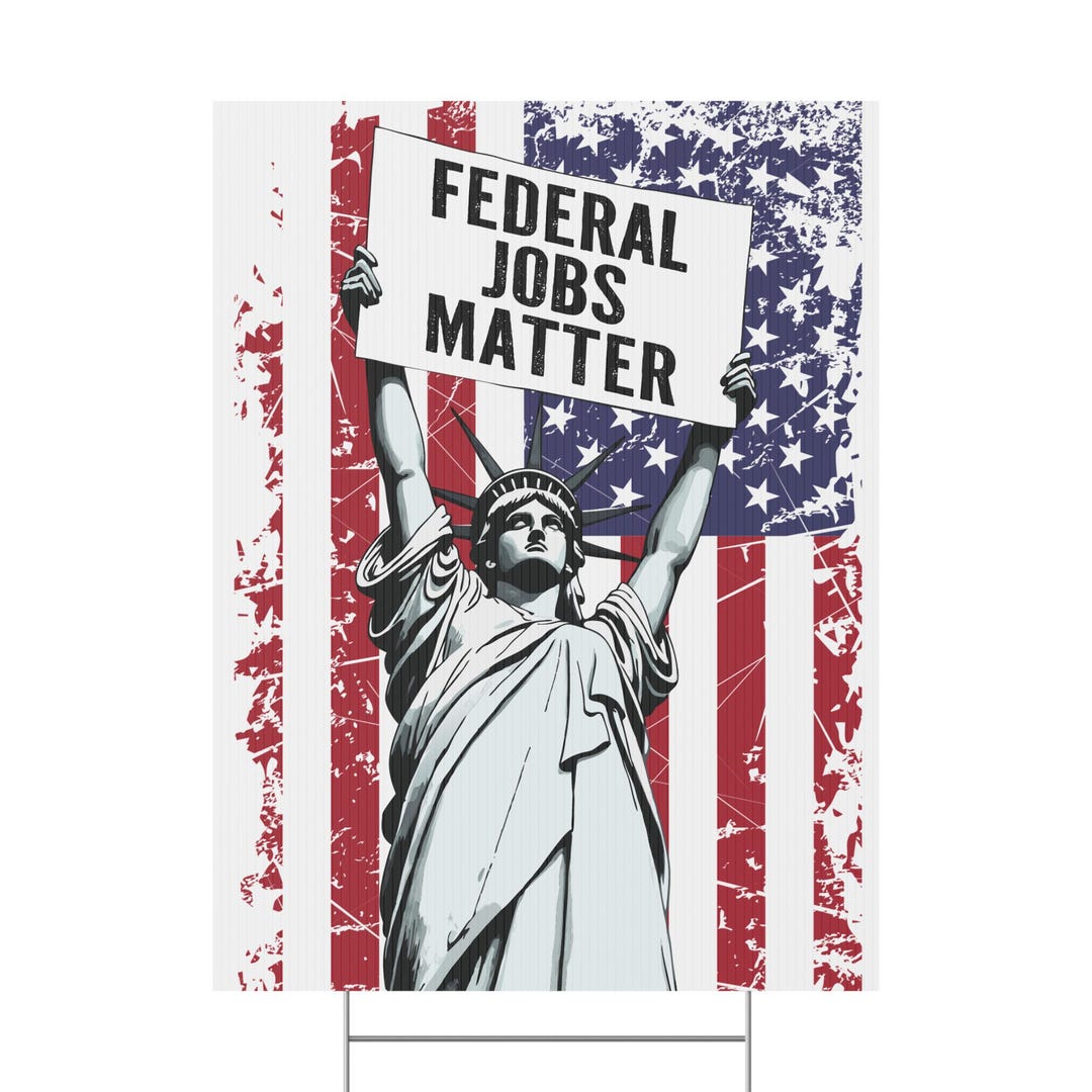 Federal Jobs Matter Statue of Liberty Flag Outdoor Double-sided USA ...