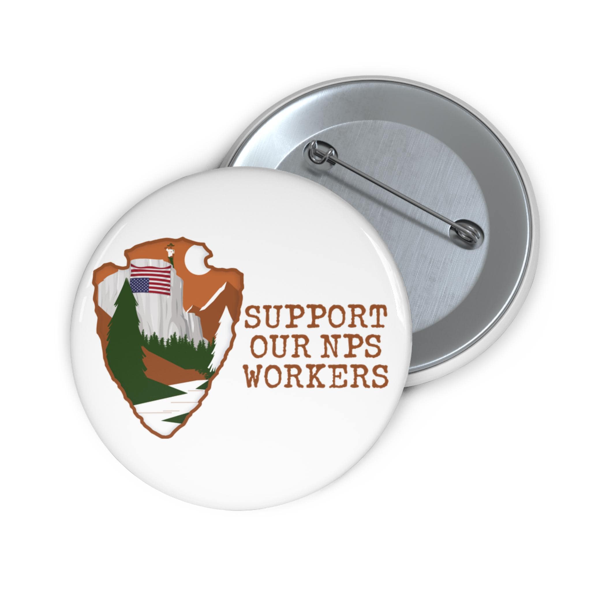 Support NPS Workers El Capitan Flag Yosemite Pin Buttons | Anti-trump ...