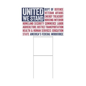 United We Stand Federal Departments Flag Yard Sign | Anti-doge F ELON ...
