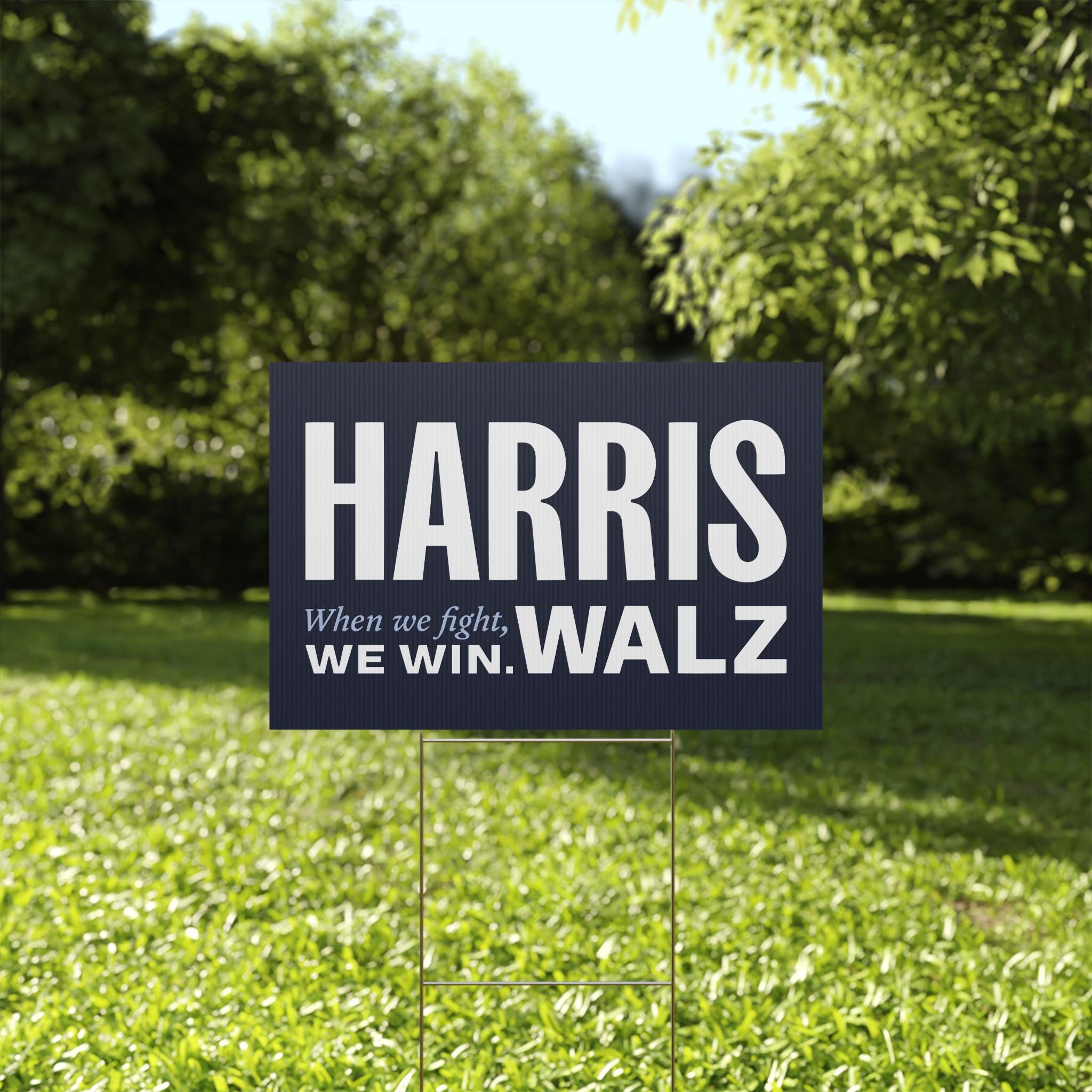 Kamala Harris Walz Plastic Yard Sign, Logo, Two-sided, Outdoor Plastic ...