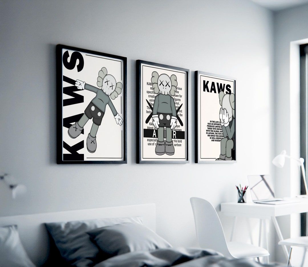 Kaws Poster Set - Hypebeast Toys Prints - Kids Room Decor, Nursery Wall ...