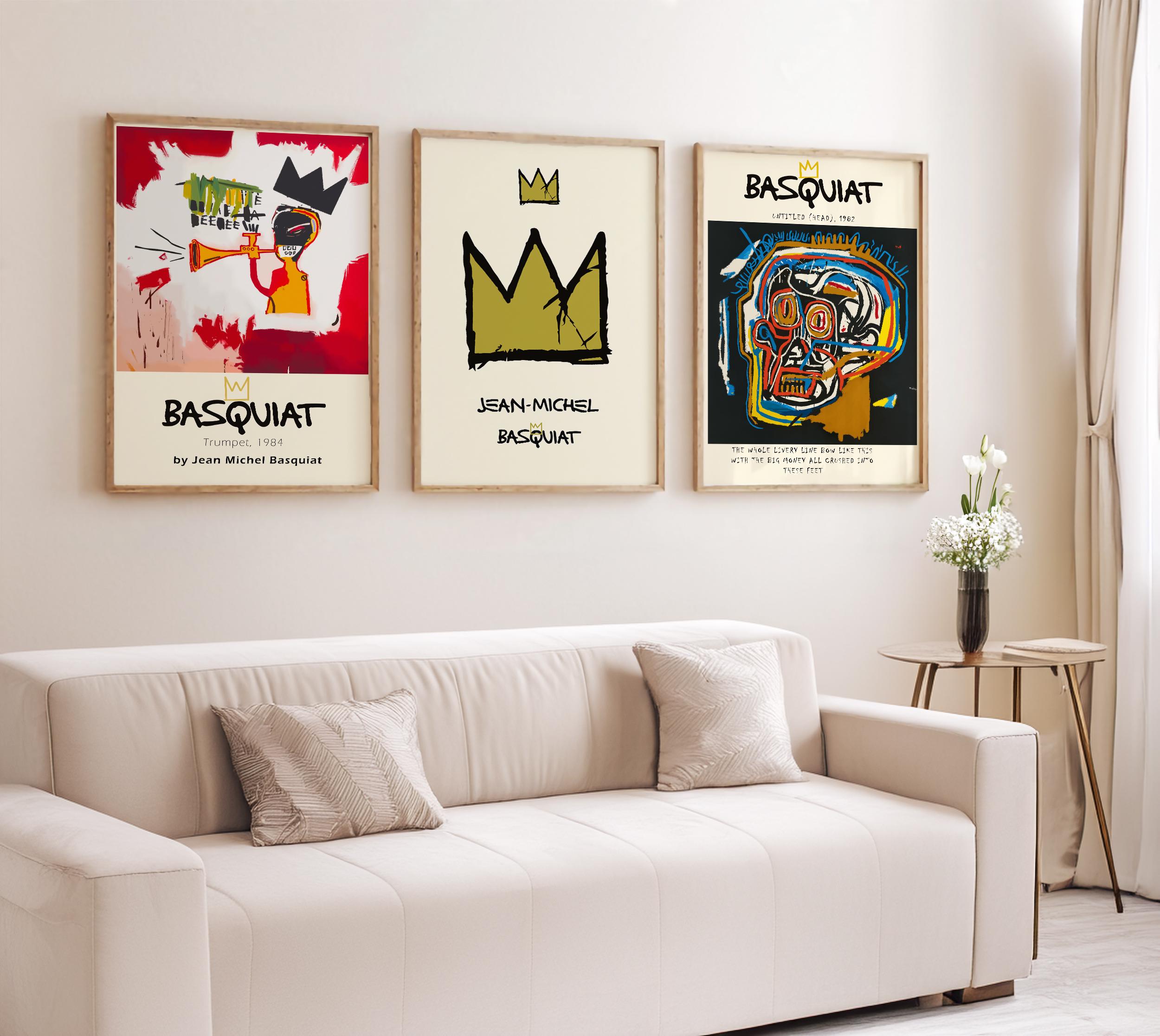 Jean Michel Basquiat Prints, Modern Poster Set of 3, Basquiat Poster ...