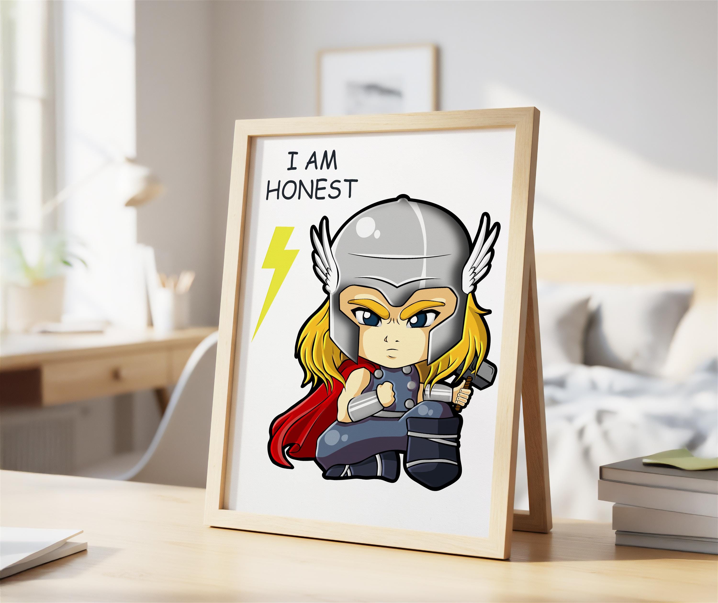 Avengers Superhero Kids Wall Art Set – Motivational Prints, Nursery ...