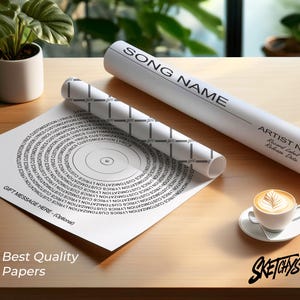Custom Song Lyrics Vinyl Record Poster: Personalized Music Gift - Etsy