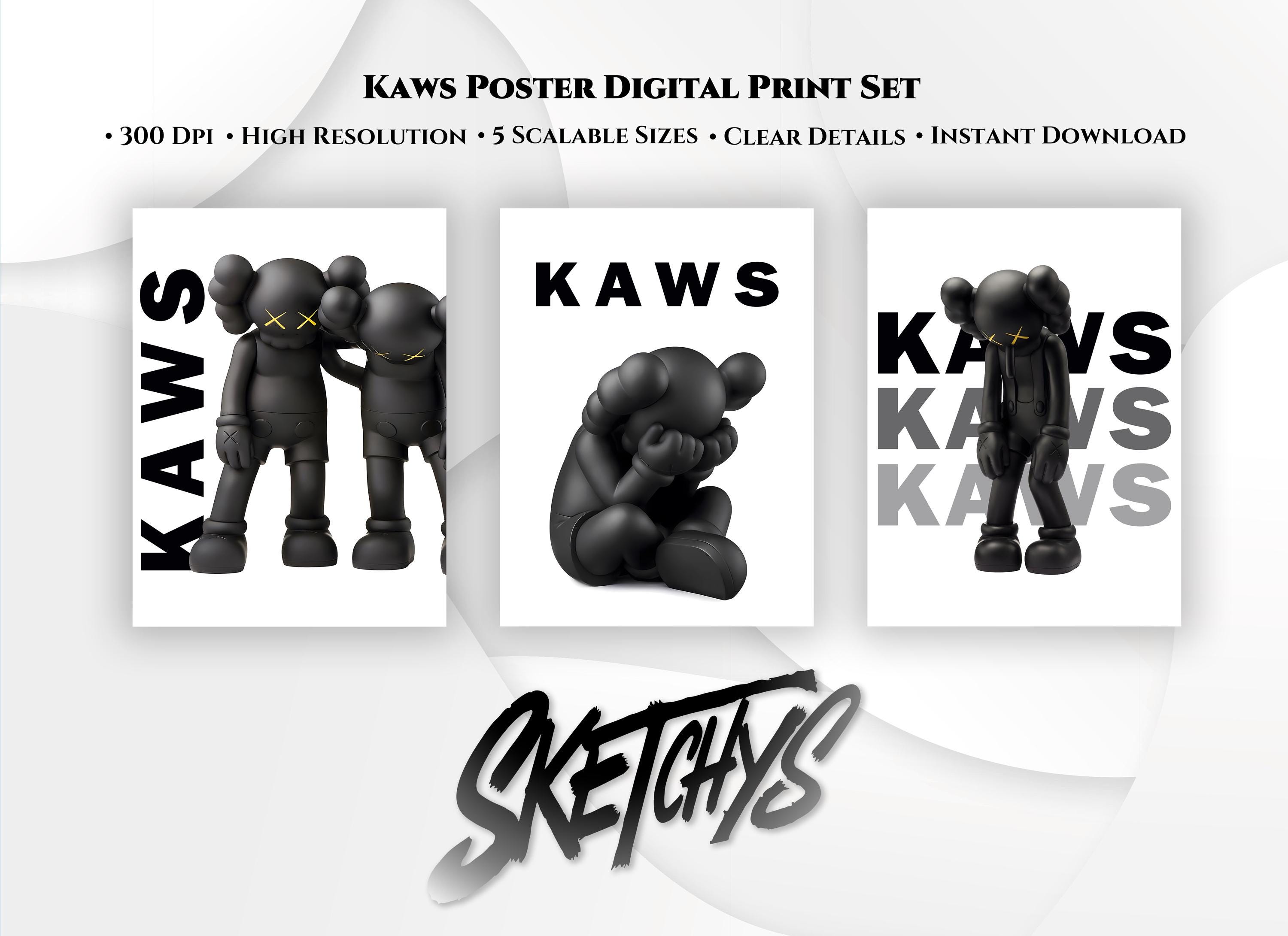 KAWS Poster Set | Hypbeast Toys Digital Prints | Kids Room Instant ...