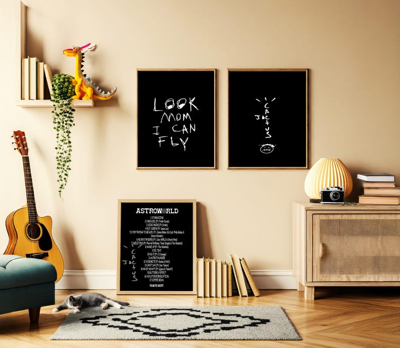 Travis Scott Astroworld Fan Art Poster Set | Travis Scott Album ...