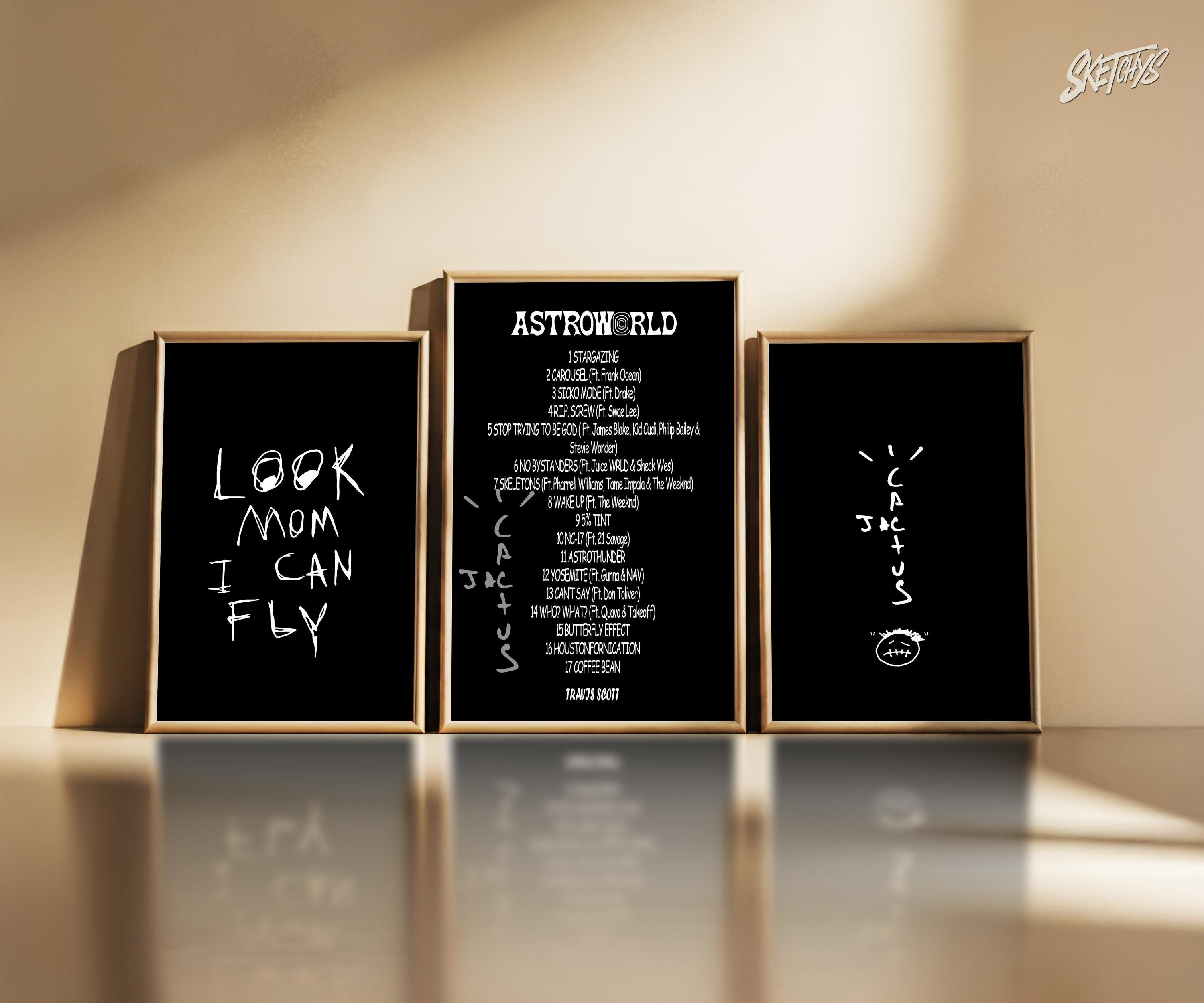 Travis Scott Astroworld Fan Art Poster Set | Travis Scott Album ...