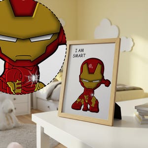 Avengers Superhero Kids Wall Art Set – Motivational Prints, Nursery ...