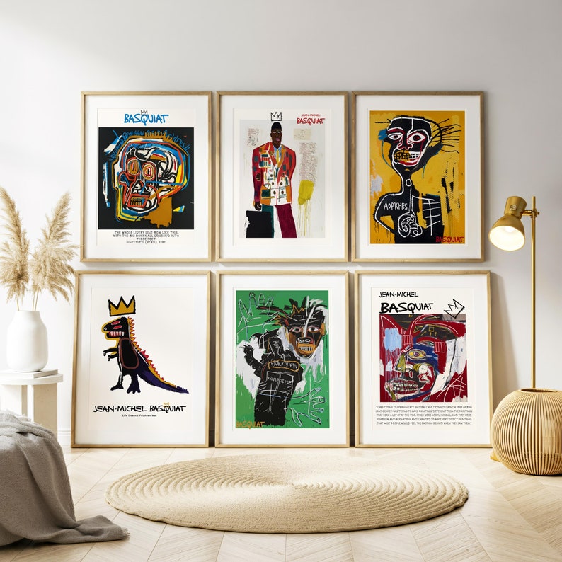 Jean Michel Basquiat Poster Set, Basquiat Digital Prints, French ...