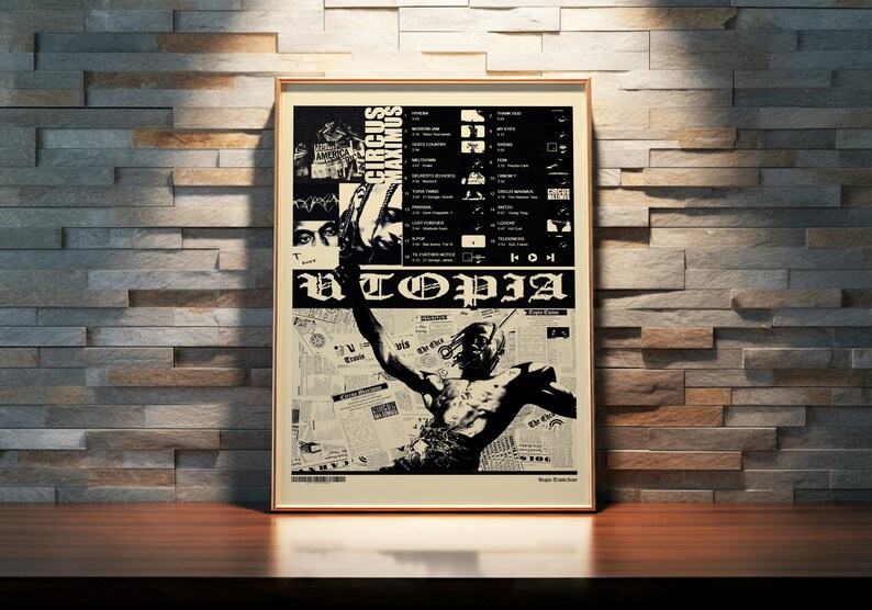 Travis Scott Utopia Album Cover Art Poster - Limited Edition Print ...