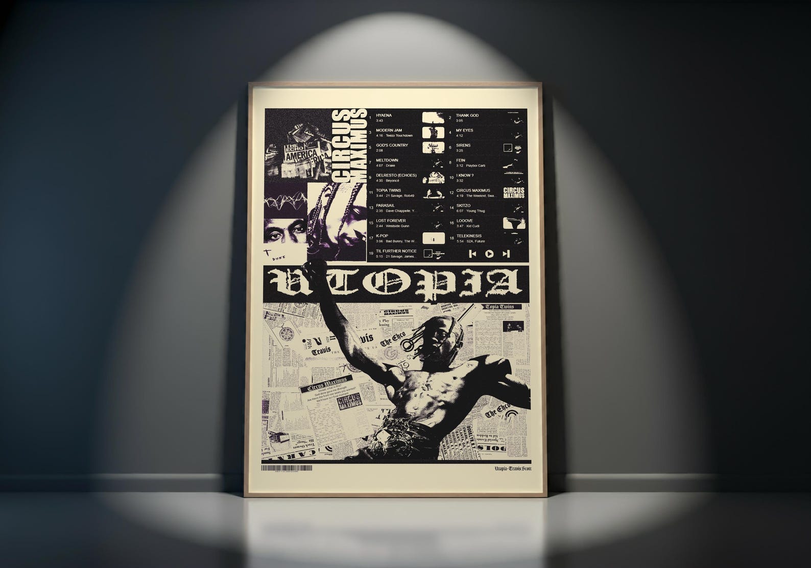 Travis Scott Utopia Album Cover Art Poster - Limited Edition Print - Etsy