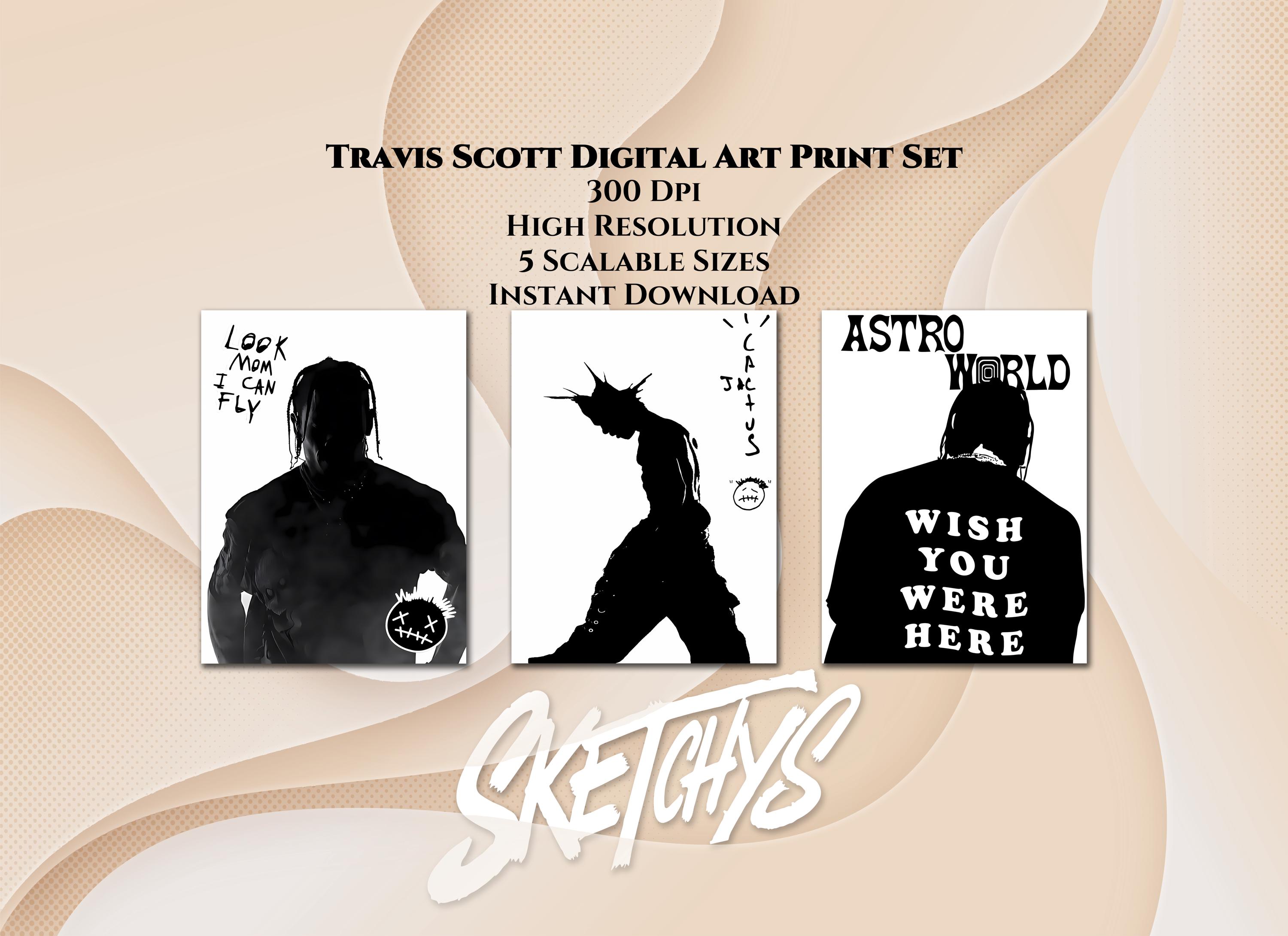 Travis Scott Astroworld Poster Set: Fan Art Prints (digital Download ...