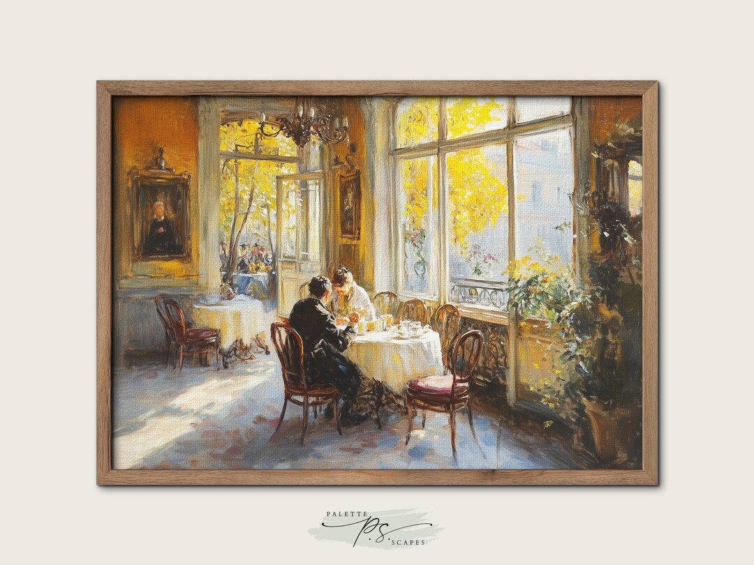 Afternoon Tea Art, French Cafe, Impressionist Art, Oil Painting ...