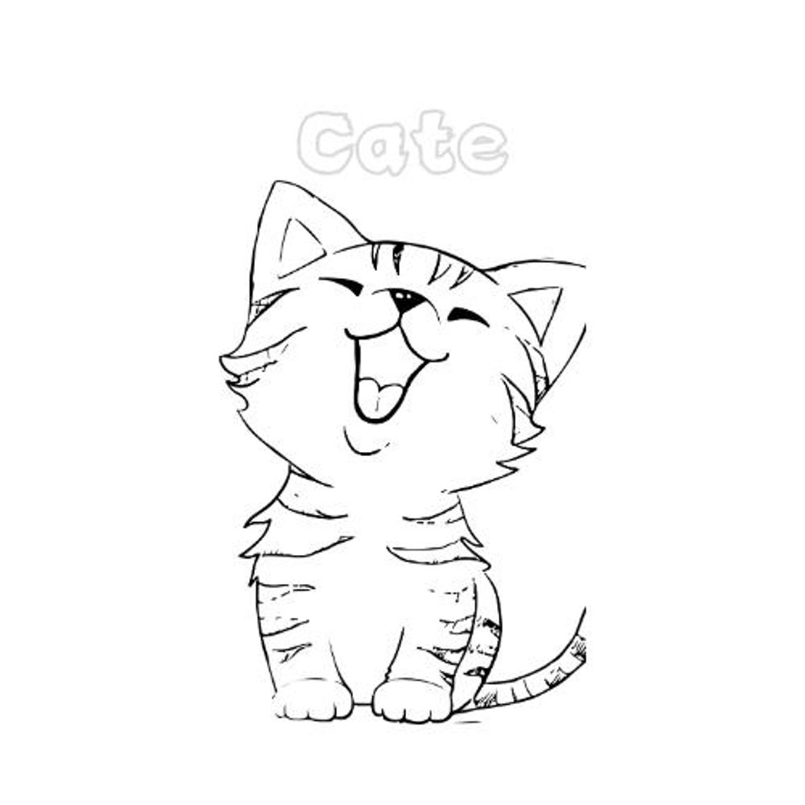 Cute Pet Animal Digital Coloring Pages for Kids ,printable Pet, Animals ...