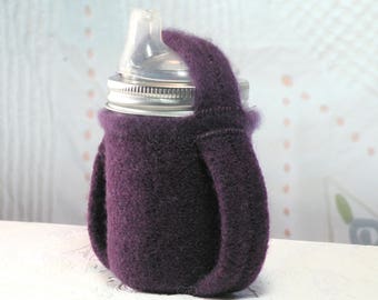 Square Canning Jar Glass Sippy cup