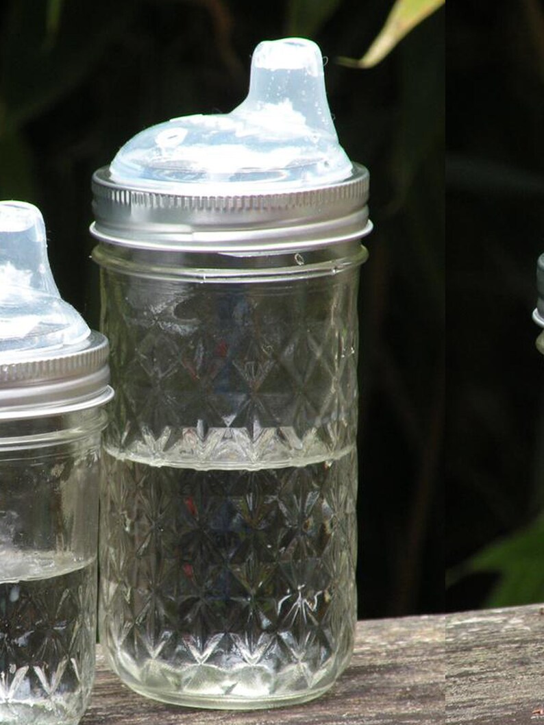 Canning Jar Glass Sippy Cup Quilted - Etsy