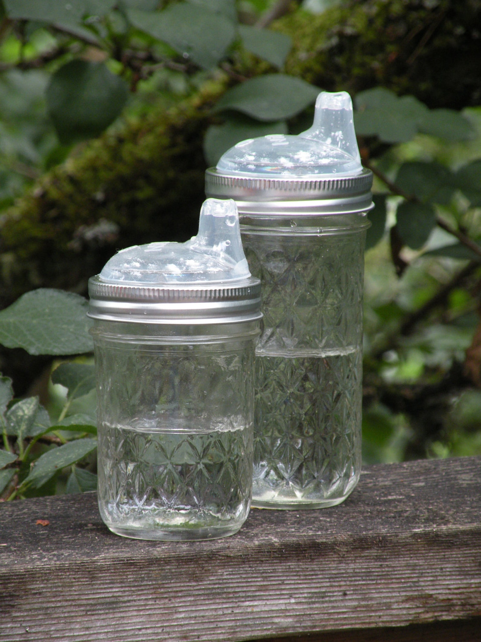 Canning Jar Glass Sippy Cup - Quilted - Etsy