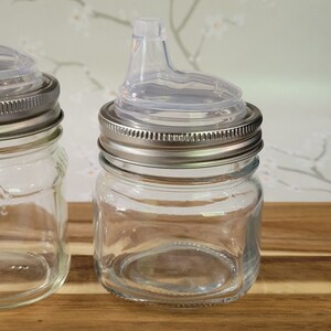 Square Canning Jar Glass Sippy Cup - Etsy