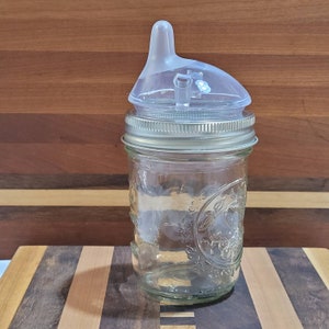 Mason Jar Glass Sippy Cup - Etsy